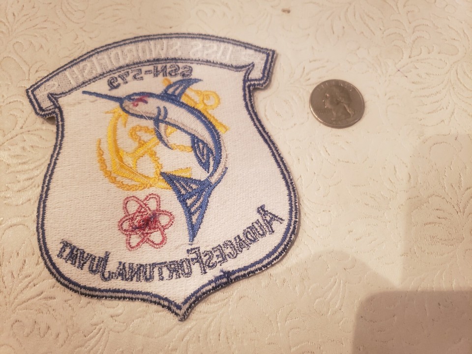 1970s Vintage US NAVY SUBMARINE PATCH USS SWORDFISH SSN-579 US Made ...