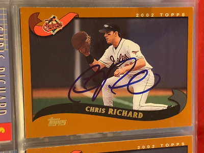 CHRIS RICHARD AUTOGRAPHED SIGNED 2002 TOPPS CARD ORIOLES COA | eBay