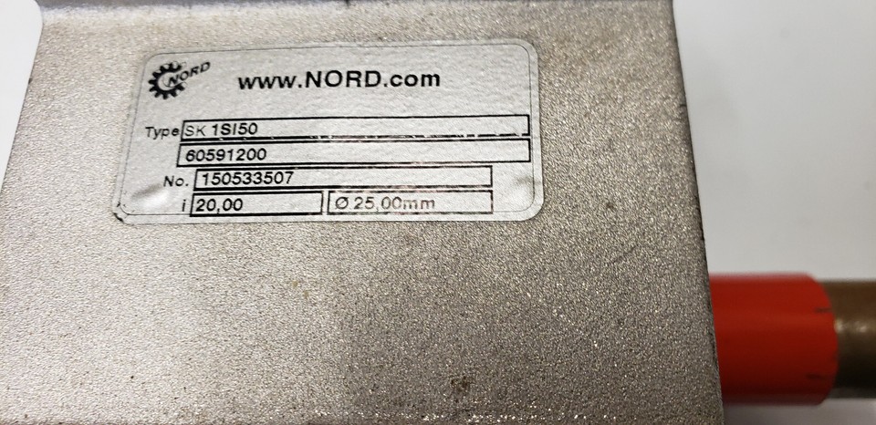 Nord SK 1SI50 60591200 Right Angle Worm Gear Speed Reducer 20:1 x 25mm ...
