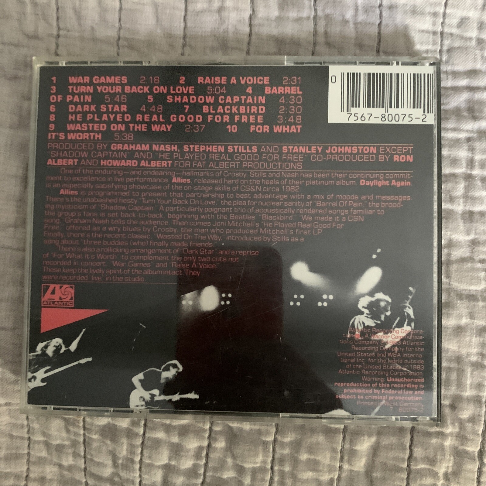 Allies by Crosby, Stills & Nash (CD, Atlantic (Label)) for sale online ...