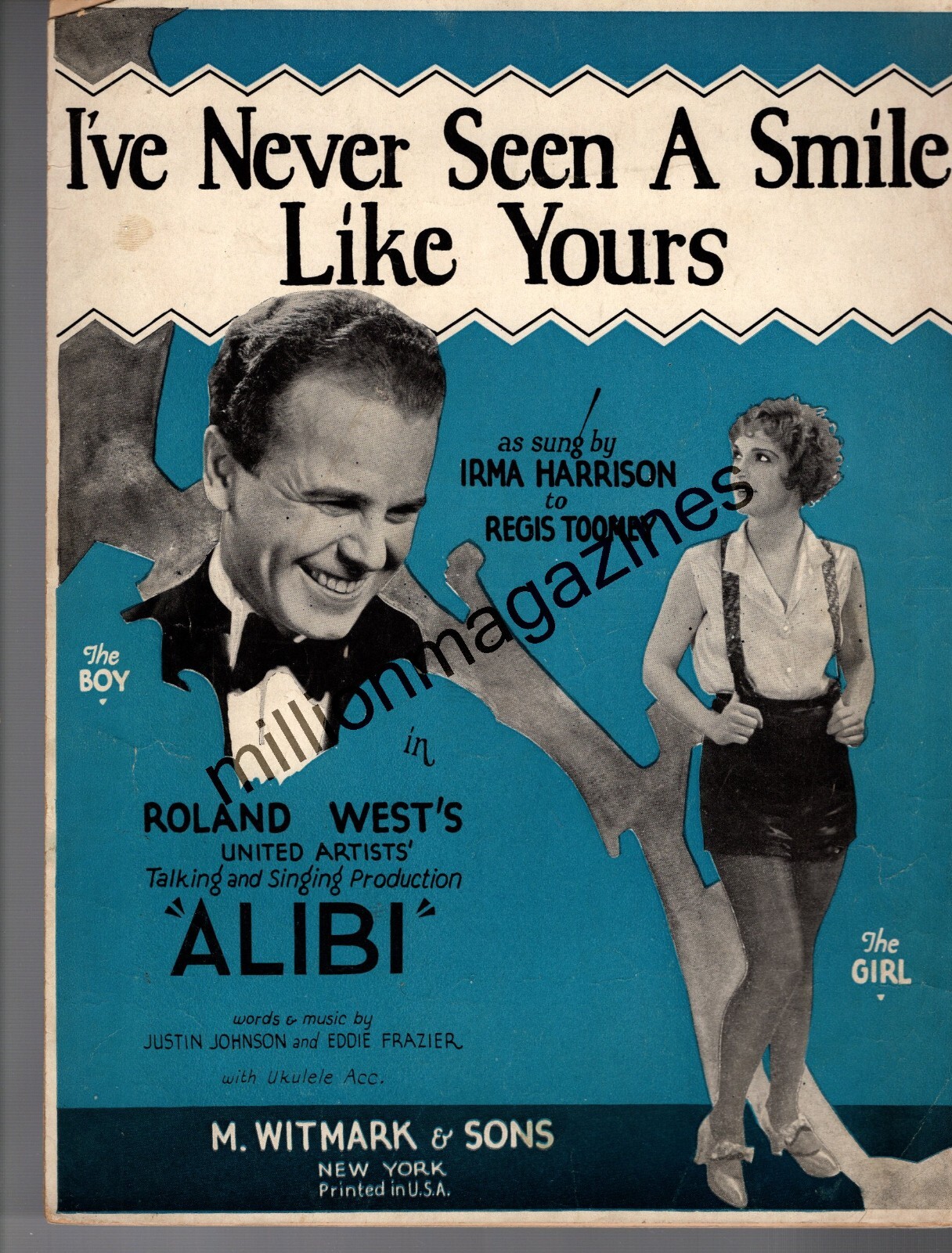 1929 I've never seen a smile like yours from Alibi. Johnson, Frazier | eBay