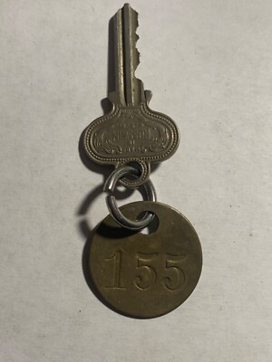 Cool Vintage Hotel Motel Room Key BRASS Fob & Key #155 California ...