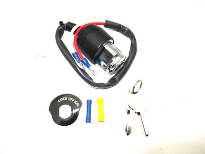 FOR HARLEY, CHROME 2 WIRE IGNITION SWITCH, 71428-90, TWO POSITION, FLAT ...