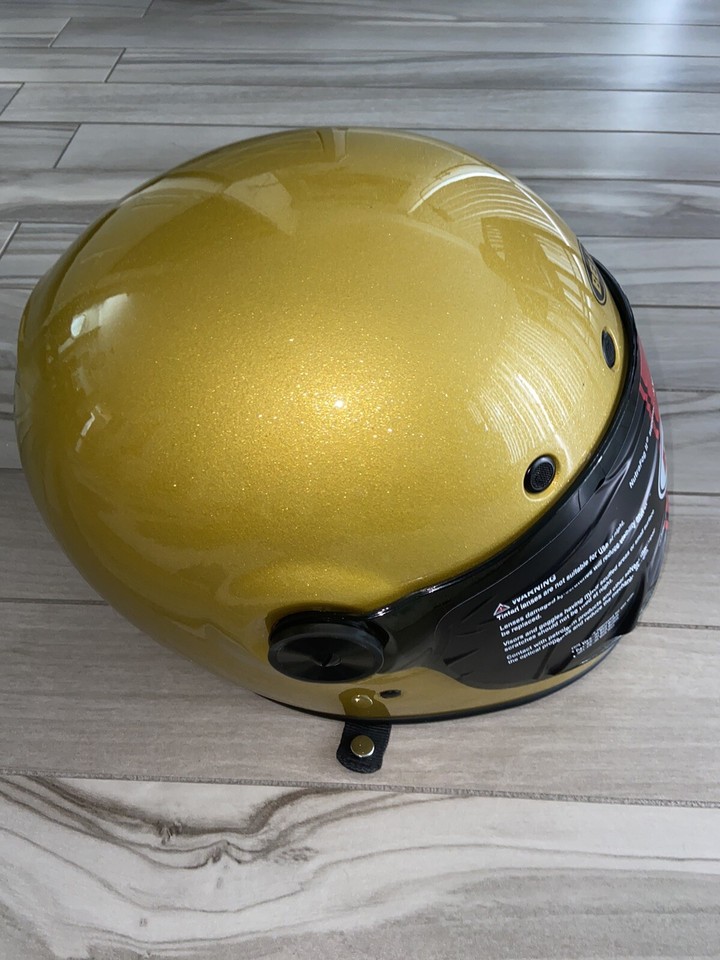 Bell Bullitt Gold Helmet Size Large Full Nutrafog II Face Shield | eBay