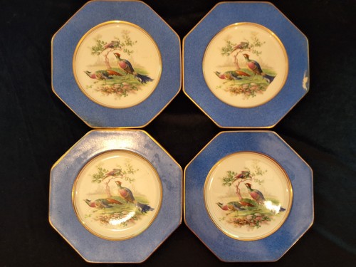 Vintage Wedgwood & Co Birds of Paradise Blue Imperial Ware 8.5” Plates ...