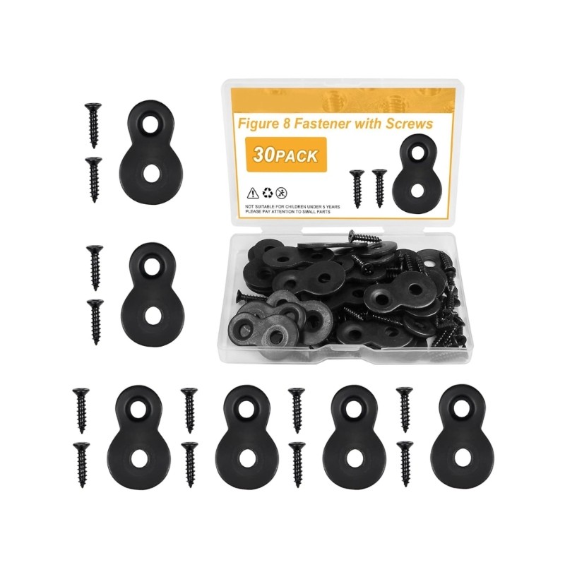 30PCS Strong Figure 8 Brackets & Screws Strong for Wooden Furniture ...