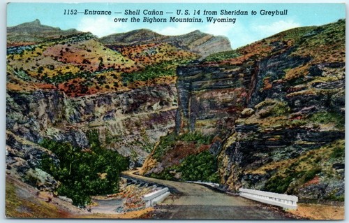Entrance - Shell Canyon - Over the Bighorn Mountains, Wyoming | eBay ...