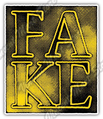 Fake Concept Creative Design Grunge Funny Car Bumper Vinyl Sticker ...