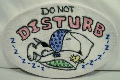 Peanuts Snoopy Do Not Disturb Needlepoint Pens & Stitching Picture | eBay