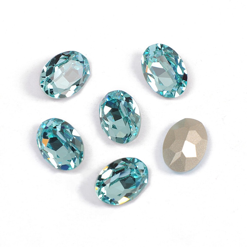 High-quality Colorful Oval Glass Rhinestone Crystal Strass Jewelry ...