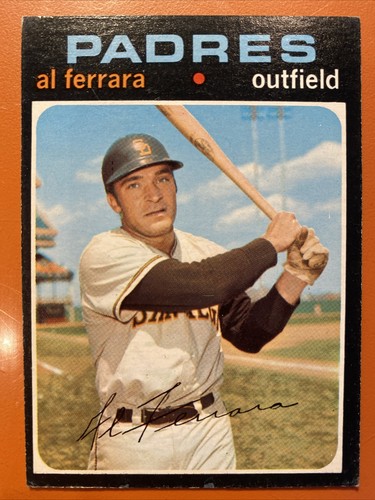 1971 #214 Al Ferrara - Padres - Topps Baseball Card - Near Mint +/Mint ...