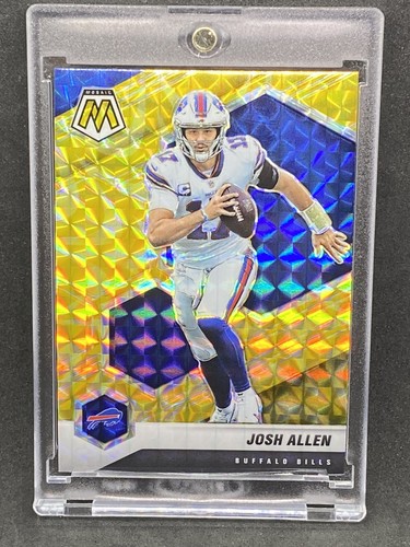 Josh Allen RARE GOLD REFRACTOR PRIZM INVESTMENT CARD MOSAIC SSP BILLS ...