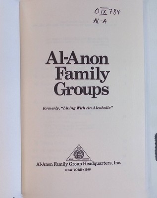 Al-Anon Family Groups Al-Anon, Family Group: | eBay