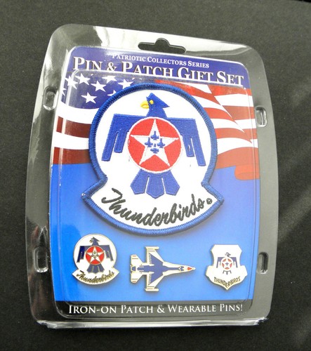 THUNDERBIRDS US AIR FORCE USAF LAPEL PIN AND PATCH GIFT SET BADGE | eBay