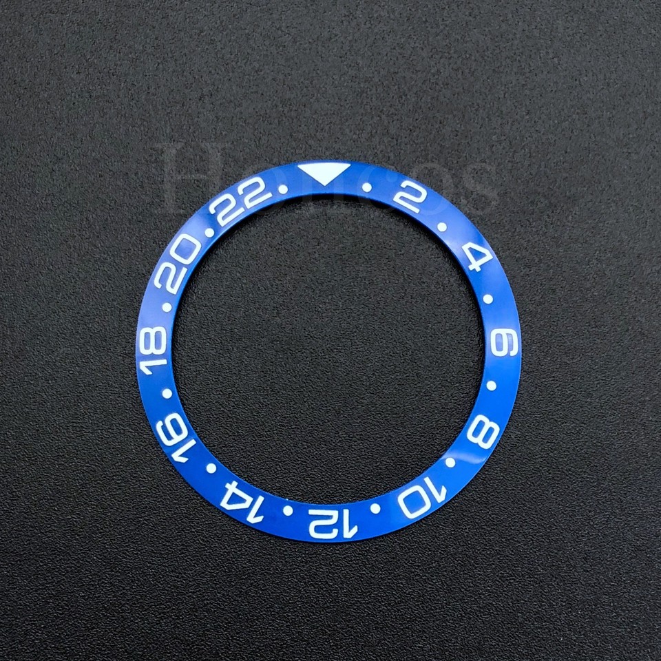 38MM Ceramic Bezel Insert Ring GMT Planet Ocean Diver Vintage fits for ...