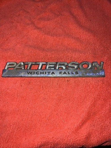 Vintage Patterson Wichita Falls Car Emblem Badge Metal Placard | eBay