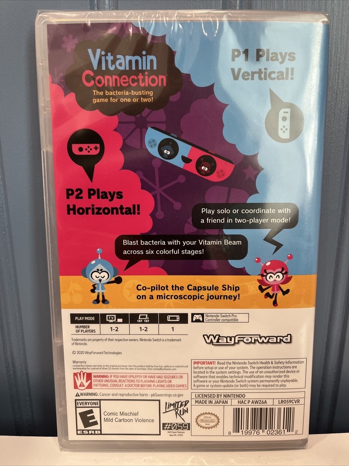 Vitamin Connection Nintendo Switch Limited Run Games Brand New Sealed ...