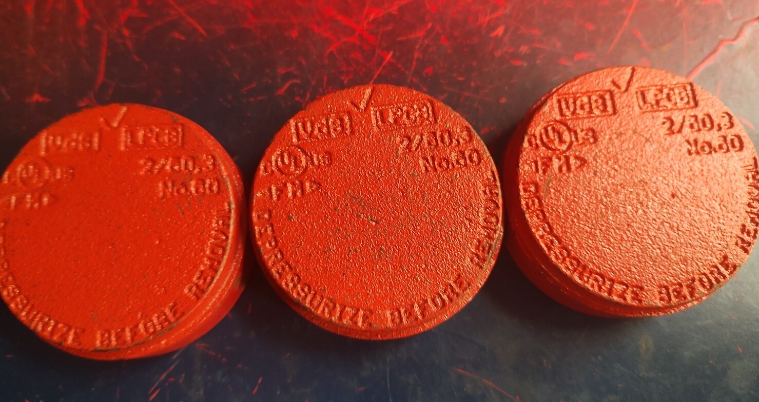 (Lot of 3) VICTAULIC 2-1/2" Figure 60 Cap End IPS Pipe Fitting | eBay