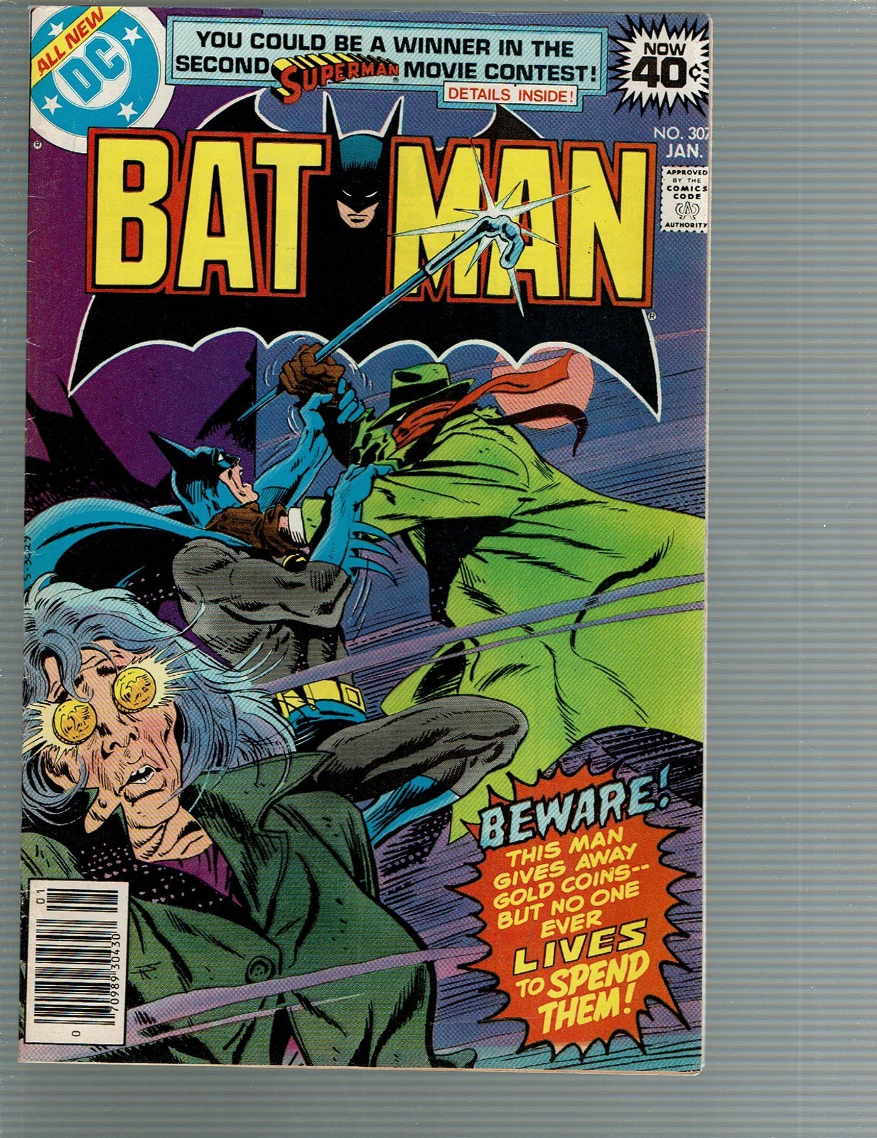 Batman 307 Gold Coin Killer 1st app Lucius Fox VF- | eBay