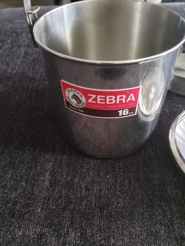 Zebra Billy Can Loop Handle Pot 16cm Stainless Steel Car Camping Kit | eBay