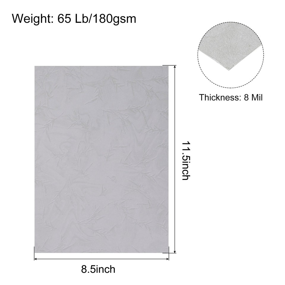 100Pcs Texture Paper Binding Covers, 8.3x11.7", 65 Lb, Pale Gray | eBay UK