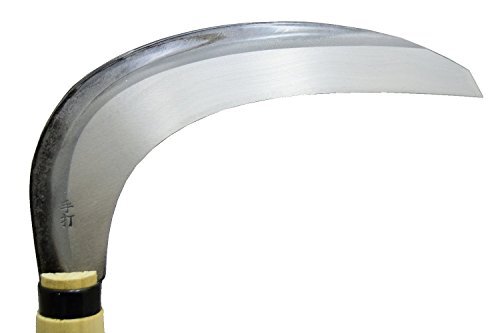 Takagi Kikudo Sickle with Steel, Single-Edged, Orange Handle, 195mm ...