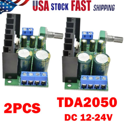 2X TDA2050 DC12V-24V 5W-120W 1-Channel Audio Power Amplifier Board ...