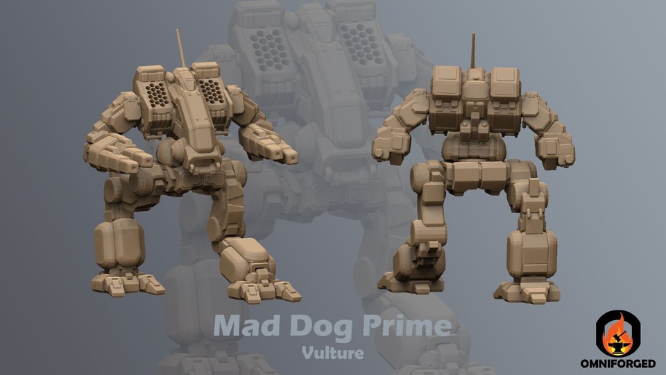 Vulture Mad Dog Prime MWO Mech Miniature Compatible with Battletech | eBay