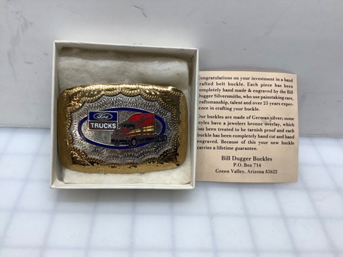 Vintage Bill Dugger Hand Made Ford Trucks Western Belt Buckle | eBay