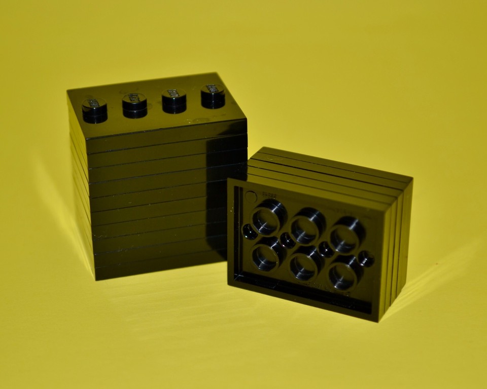 14 Authentic LEGO Collectible Minifigure Series BLACK STANDS 3x4 Tile ...