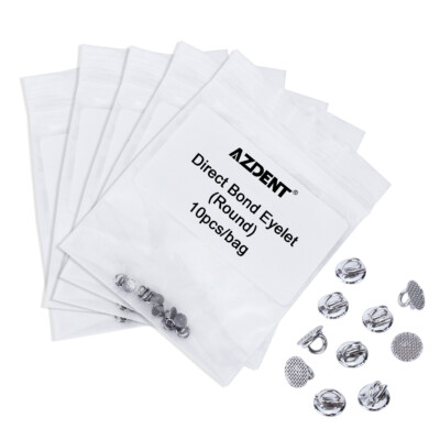 50pcs Dental Orthodontic Direct Bond Eyelets Round Crimpable Hook ...