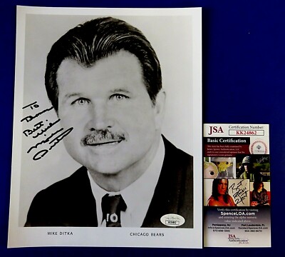 MIKE DITKA SIGNED 8x10 PHOTO ~ Chicago Bears FOOTBALL AUTOGRAPH ~ JSA ...
