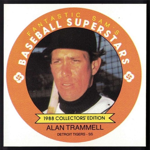 1988 Fantastic Sam's Baseball Superstars Disc Uncut Square #6 Alan ...