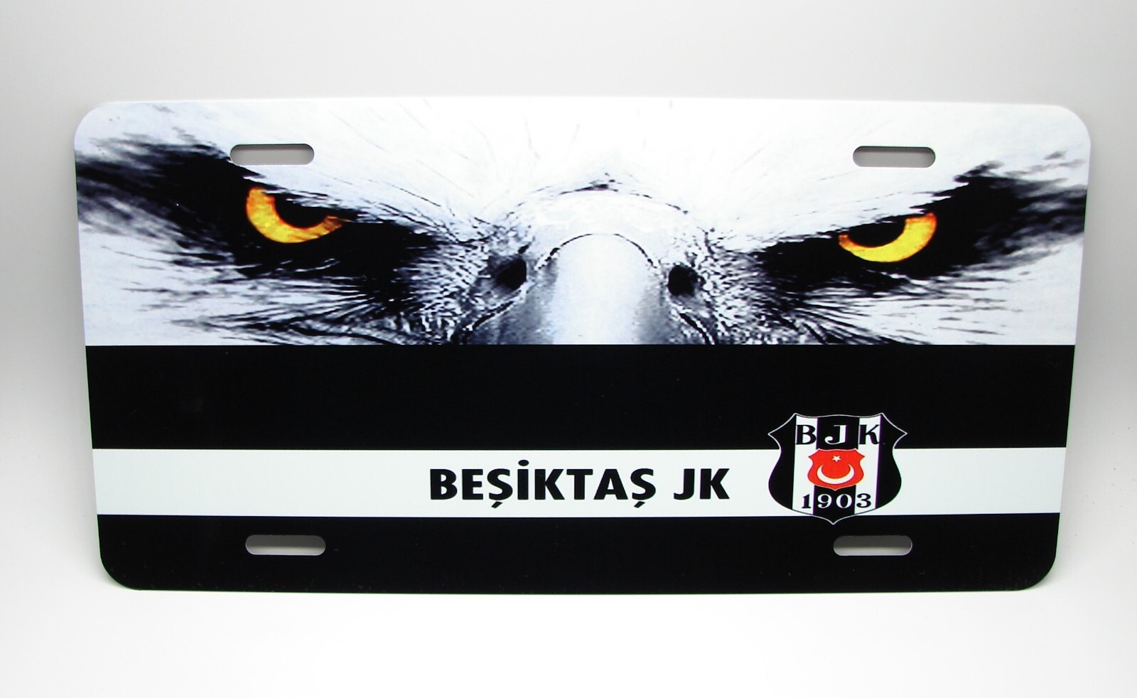 BESIKTAS JK FOOTBALL SOCCER METAL CAR LICENSE PLATE AUTOTAG. BJK ...