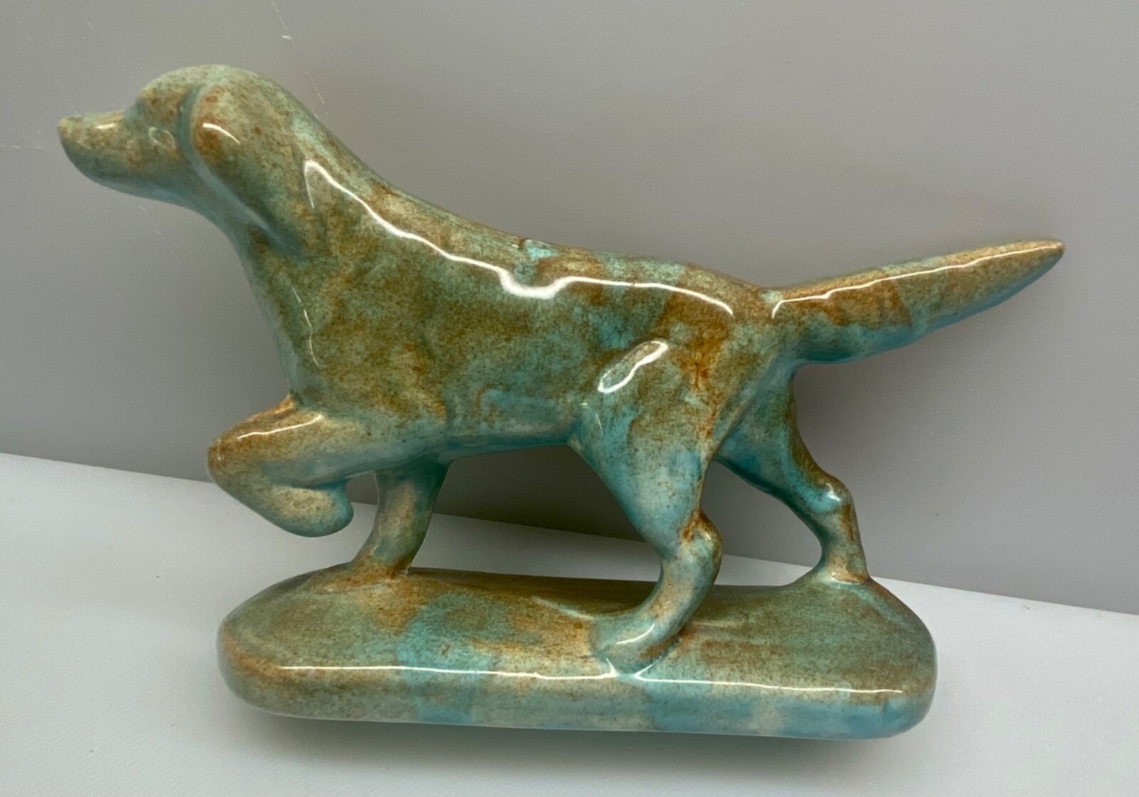 Art Pottery Vintage Figurine Calif Ceramic Pointer Dog Calif Caliente ...