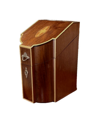 Neoclassical Hepplewhite style Open Mahogany Knife Box Storage | eBay