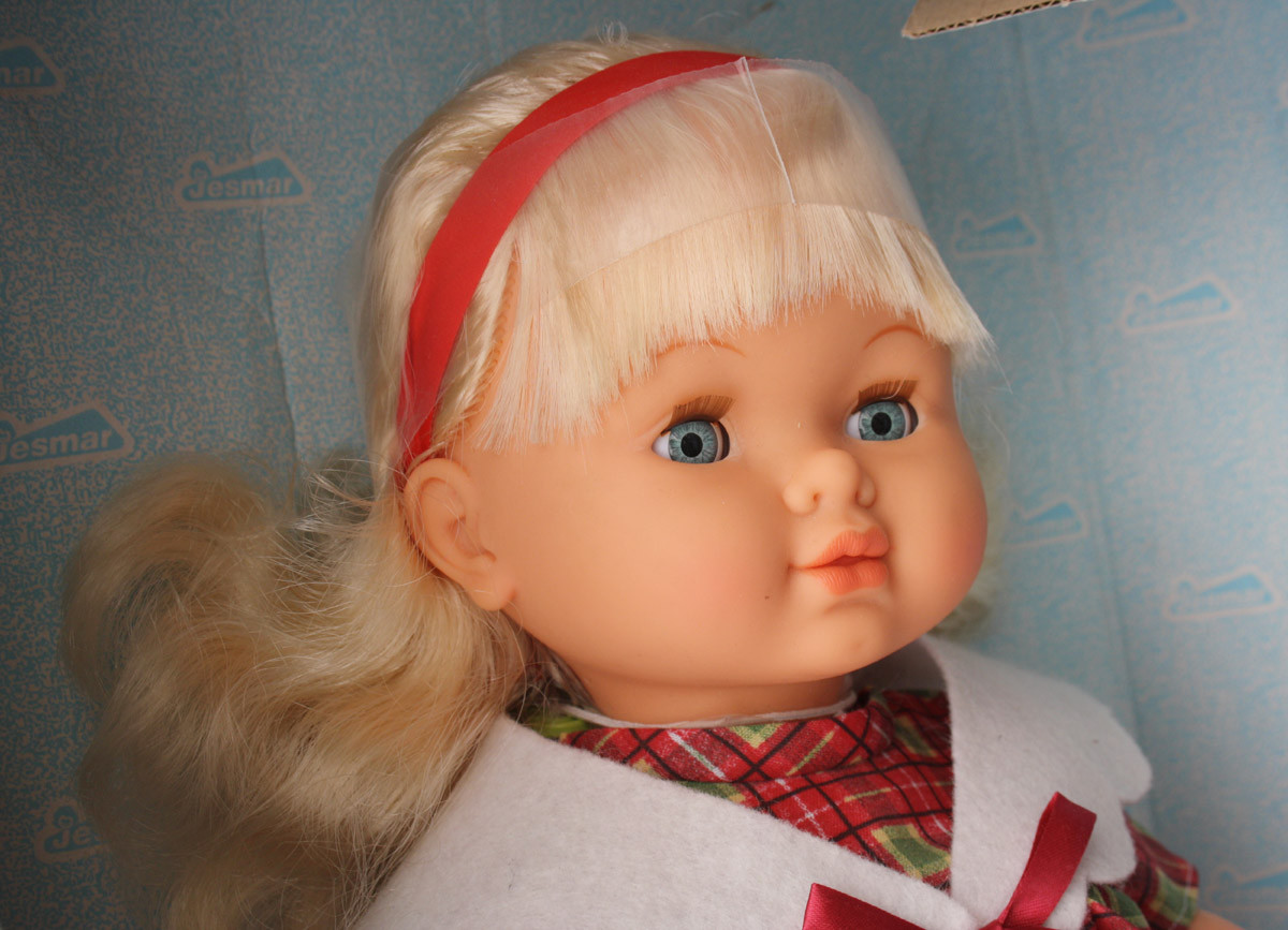 VERY RARE VINTAGE 90'S JESMAR 18" 47cm DOLL MADE IN SPAIN NEW NO BOX 2 ...