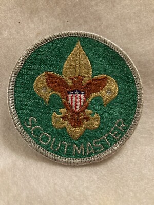 (ae1) Boy Scouts- 1980's Scoutmaster position patch, silver mylar ...