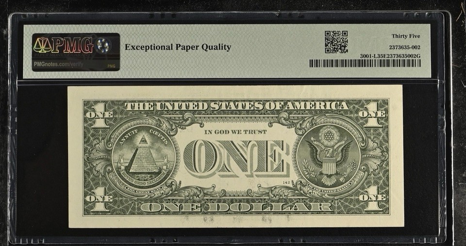 L 11111111 U $1 Solid Serial Number. Solid 1’s Federal Reserve Note ...