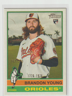 2025 Topps Heritage-Brandon Young Rookie Bicentennial /200-Baltimore ...