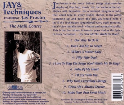 JAY & THE TECHNIQUES FEATURING JAY PROCTOR MAIN COURSE NEW CD ...