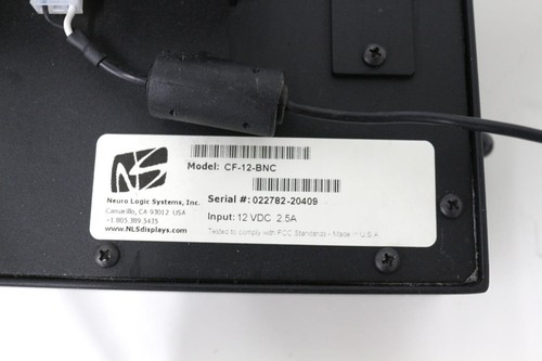 Neuro Logic Systems, Inc. CF-12-BNC Industrial Monitor | eBay