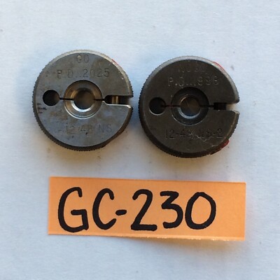 Go & No Go Thread Ring Gage 12-48 NS Go .2025 Not Go .1998 | eBay