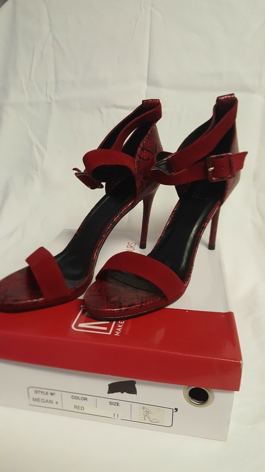 Maker's High Heels Women's Shoes MEGAN-9 Color Red Size 11 | eBay
