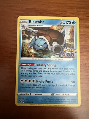 Pokémon TCG Blastoise Pokemon GO 017/078 Holo Holo Rare | eBay