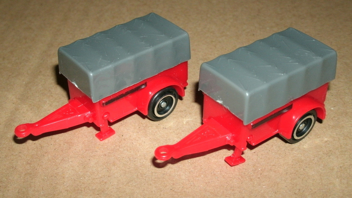 Two 1/64 Scale Cargo Trailer Plastic Model Toy Replicas - Moving Tow ...