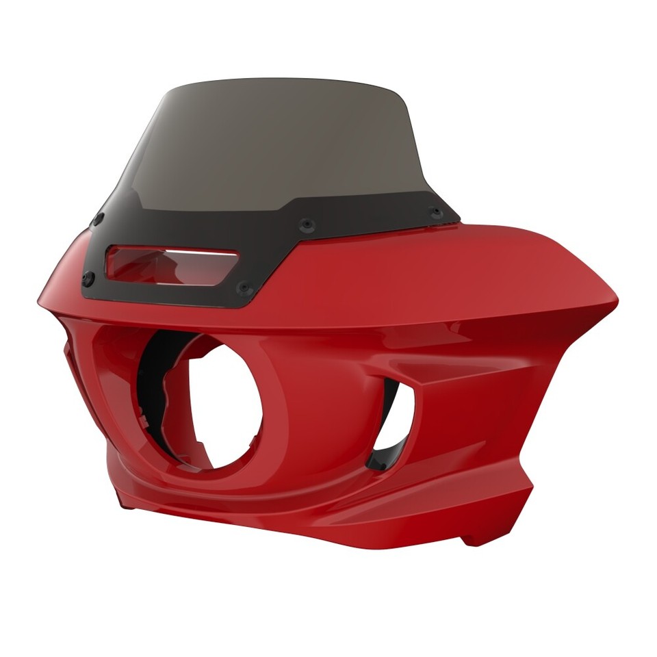 Redline Red ST Front Headlight Fairings For Harley Low Rider Street Bob ...