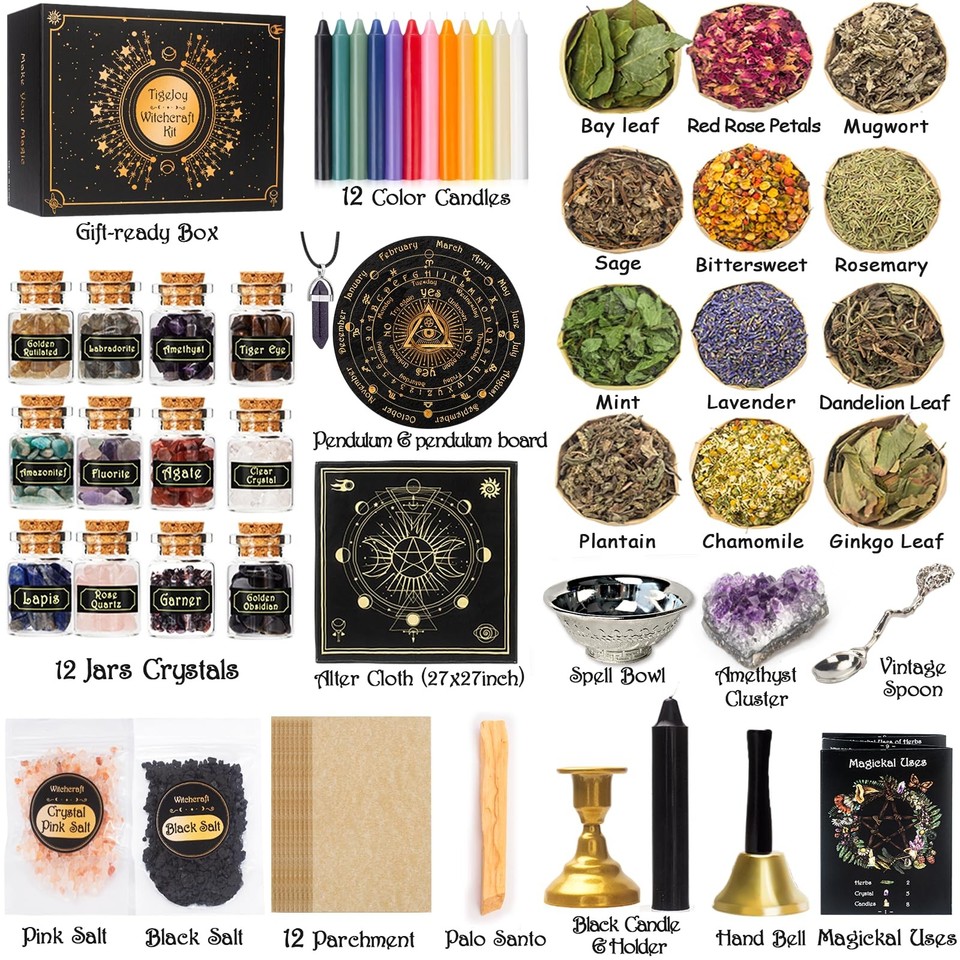 Witchcraft Supplies Witch Stuff Spell Kit 60PCS-GOLDEN KIT, KIT | eBay UK