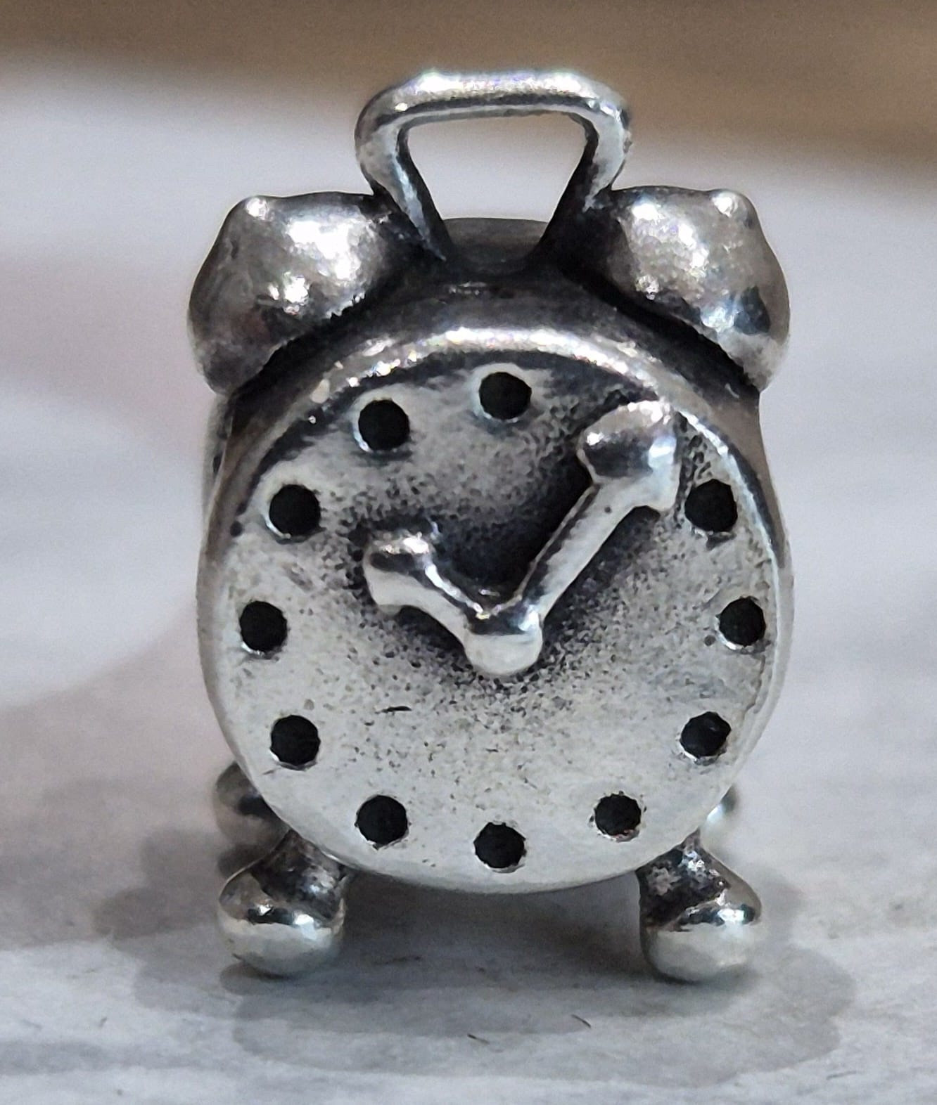 Genuine Pandora Silver Clock Alarm Clock Time Charm A… - Gem