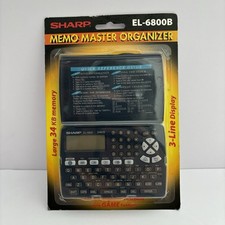 Sharp El-6800b Memo Master Electronic Organizer Large 34kb Memory 3 ...